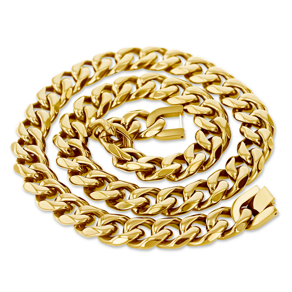 Gold Stainless Steel 14mm Chain - 22 Inch – Universal Jewelry